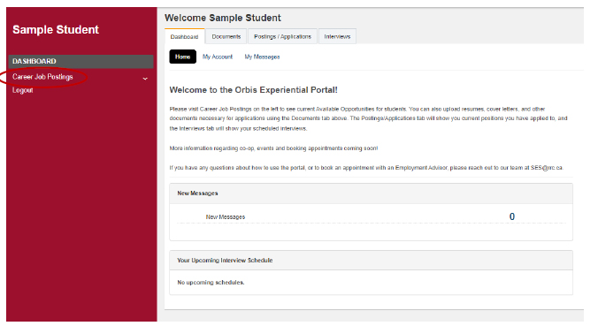 Student and Alumni Instructions : RRC Polytech: Career Services