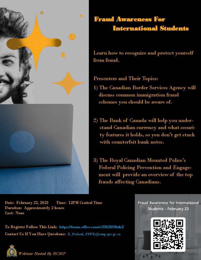 Fraud Awareness for International Students RCMP Virtual Information ...