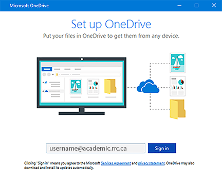 Set up OneDrive in Windows 10 : Red River College: Information ...