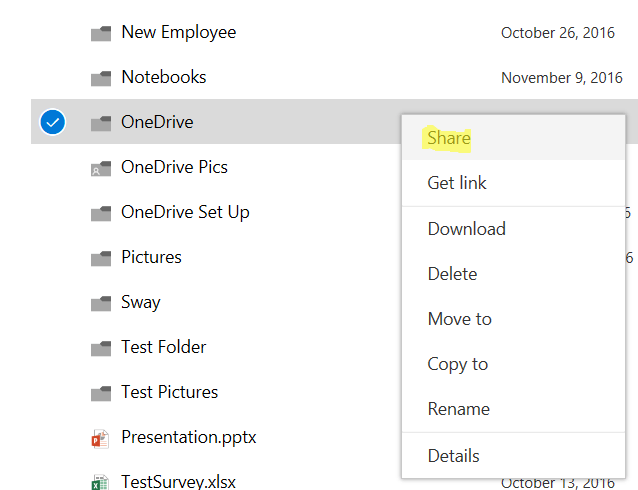Share files in OneDrive : Red River College: Information Technology ...