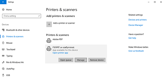 Connect to a printer in Windows 10 : Red River College: Information ...