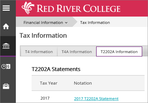 Access your T2202A tax receipt on HUB : Red River College: Information ...