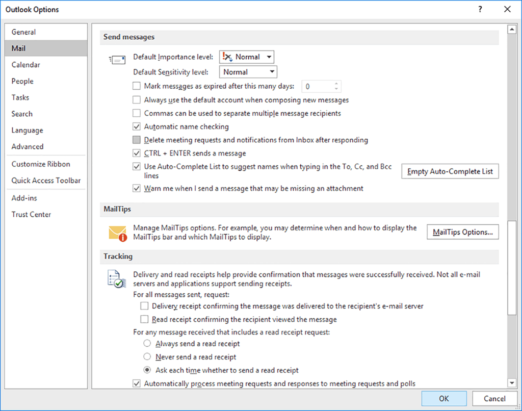 Save meeting requests in Inbox : Red River College Polytechnic: Information Technology Solutions
