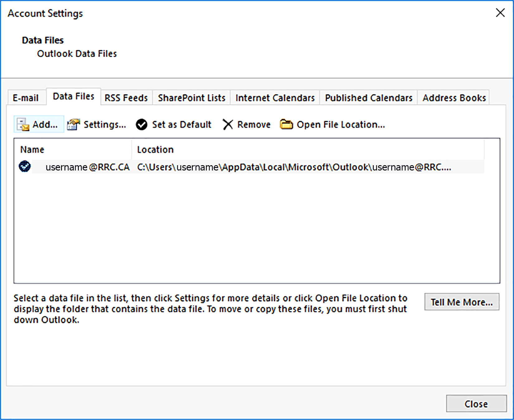 Create a personal folder : RRC Polytech: Information Technology Solutions