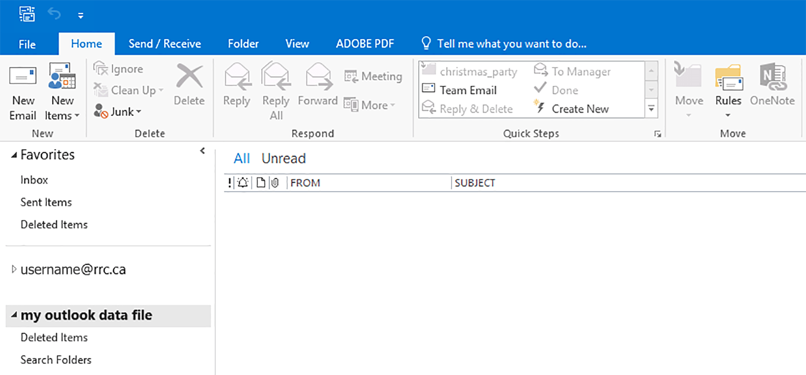 Create a personal folder : RRC Polytech: Information Technology Solutions