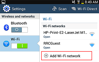 Configure wireless network – Android : Red River College Polytechnic ...