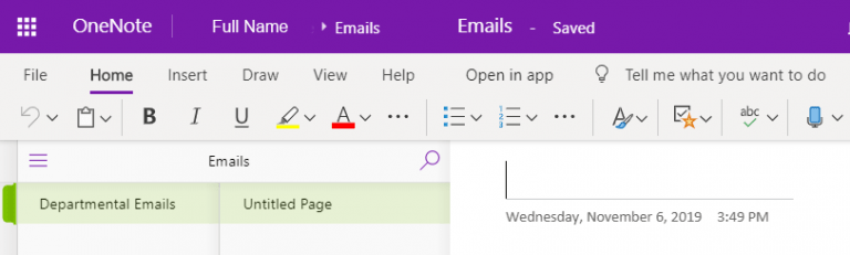 Send email to OneNote : RRC Polytech: Information Technology Solutions