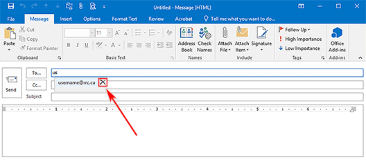 Manage Outlook AutoComplete list : Red River College Polytechnic ...