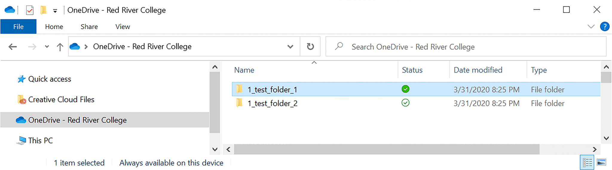 Store OneDrive files locally on your computer : RRC Polytech ...