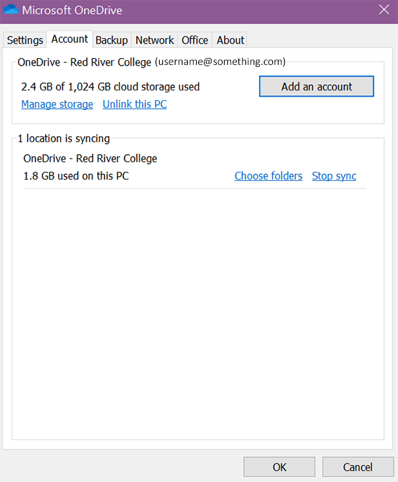 Set up OneDrive in Windows 10 and 11 : Red River College Polytechnic ...