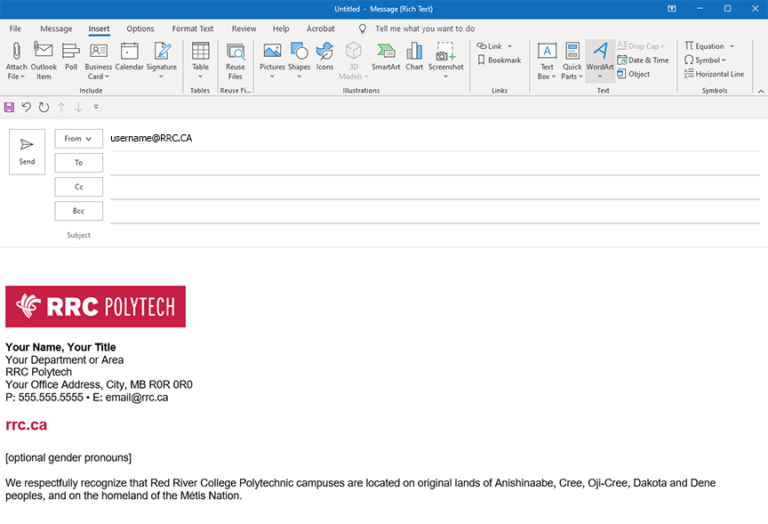 Create an RRC Polytech email signature : RRC Polytech: Information ...
