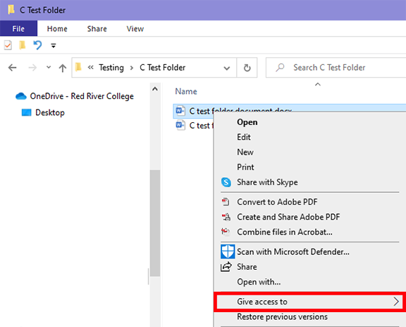 Set permissions for shared OneDrive files : Red River College Polytechnic: Information ...