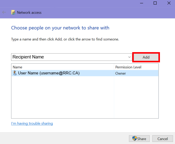 Set permissions for shared OneDrive files : Red River College ...