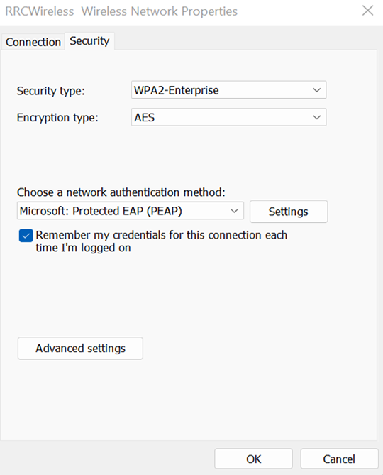 Configure wireless network – Windows 10 and 11 : Red River College ...