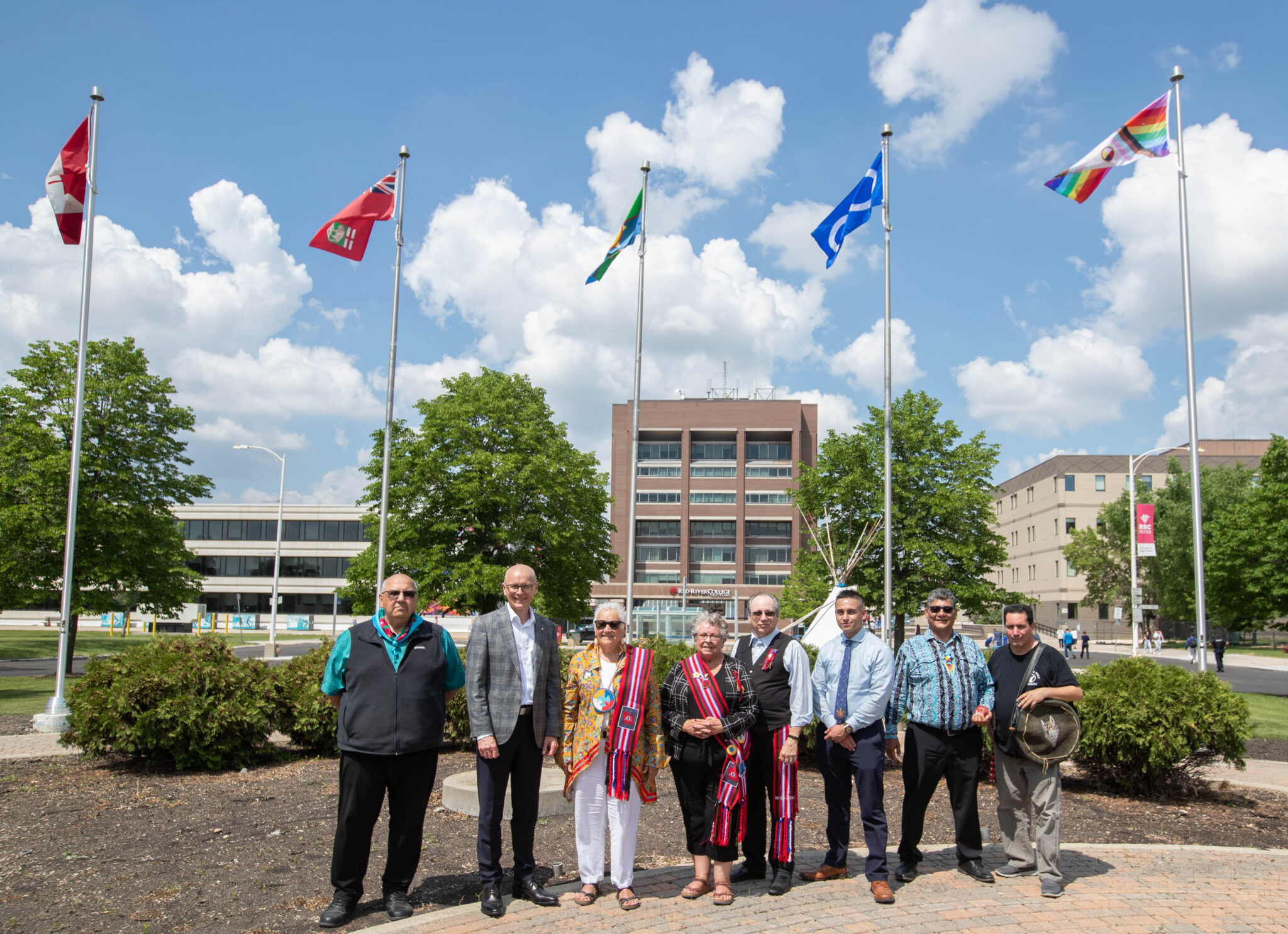 Treaty One Nation, Red River Métis and Pride flags raised at RRC ...