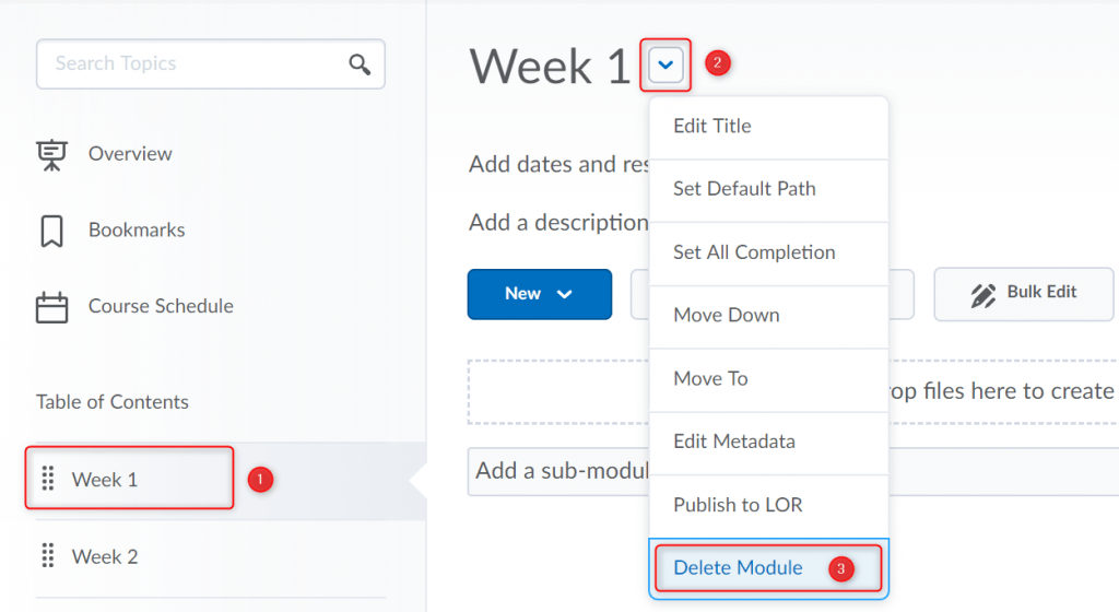 Creating and Deleting Modules : RRC Polytech: Learning Technologies